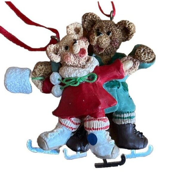Santas World | Holiday | Vintage Kurt S Adler Holly Bearies Figure Skating Bears Ornament | Poshmark